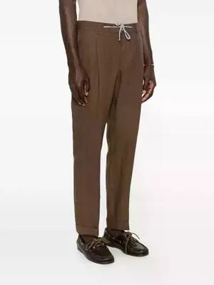 BARBA NAPOLI Drawstring Trousers - Brown
