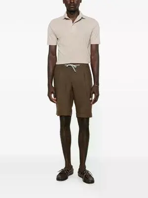 BARBA NAPOLI Drawstring Pleated Shorts