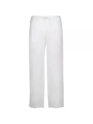 120% Lino Drawstring-waist Trousers