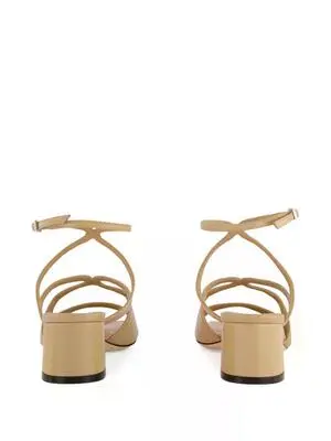 JIMMY CHOO Azilia Strappy Leather Sandals - Neutrals