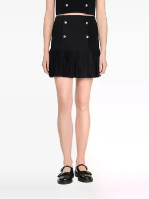 Sandro Pleated Double-breasted Mini Skirt