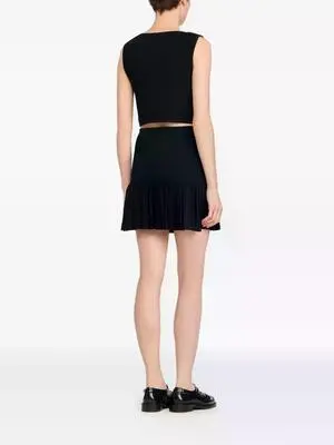 Sandro Pleated Double-breasted Mini Skirt
