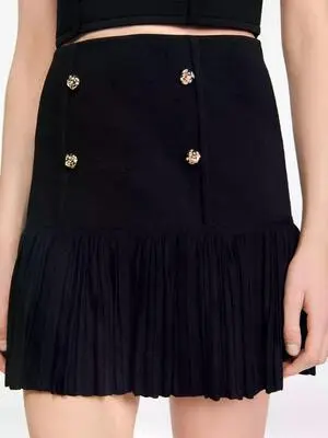 Sandro Pleated Double-breasted Mini Skirt