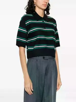 Sandro Striped Polo Top