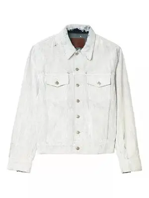 Sandro Crackle-effect Denim Jacket