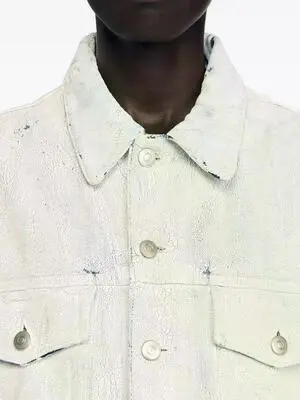 Sandro Crackle-effect Denim Jacket