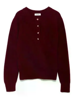 Sandro Ribbed Button-embellished Sweater