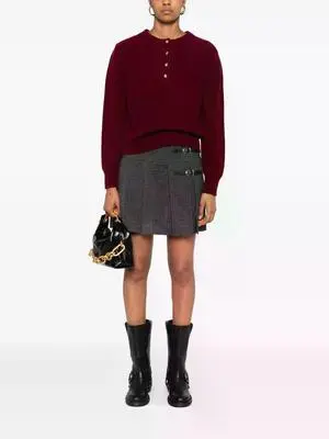 Sandro Ribbed Button-embellished Sweater