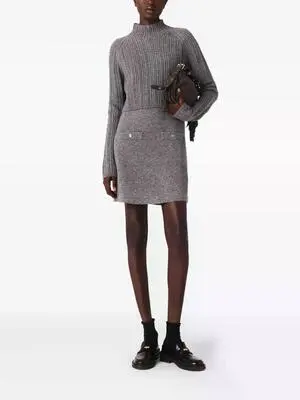 Maje Layered Mini Sweater Dress