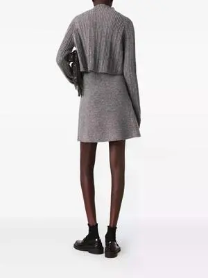 Maje Layered Mini Sweater Dress