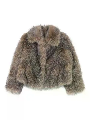 Maje Collared Faux-fur Coat
