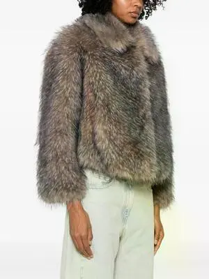 Maje Collared Faux-fur Coat