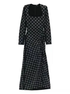 Maje Square-neck Patterned Dress