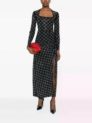 Maje Square-neck Patterned Dress