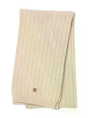 Sandro Cable-knit Embroidered Scarf
