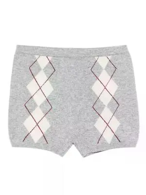 Sandro Argyle Knitted Shorts
