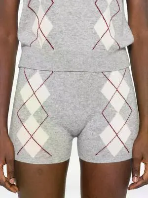 Sandro Argyle Knitted Shorts