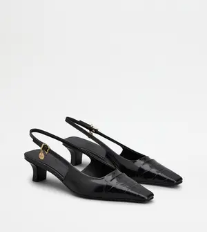 TOD'S Slingback Leather Pumps