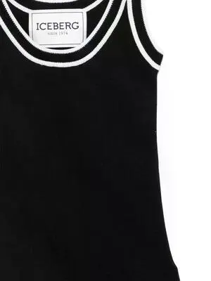 Iceberg Striped Knit Top - Black