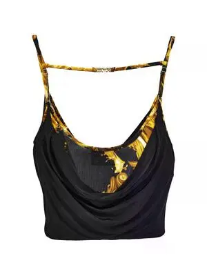 Versace Printed Draped Tank Top
