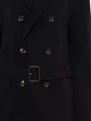 MONTECORE Double-breasted Belted Coat - Black