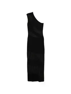 Federica Tosi Panelled One-shoulder Midi Dress - Black