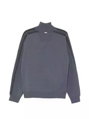 JUUN.J Striped-detail Zip-up Sweatshirt
