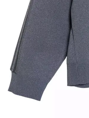 JUUN.J Striped-detail Zip-up Sweatshirt