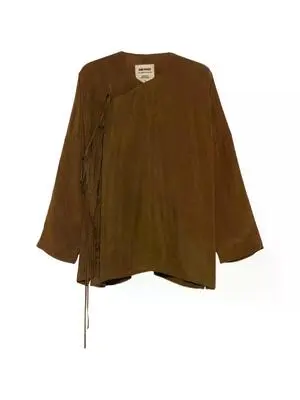 UMA WANG Tie-detailed Blouse - Brown