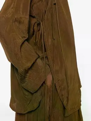 UMA WANG Tie-detailed Blouse - Brown