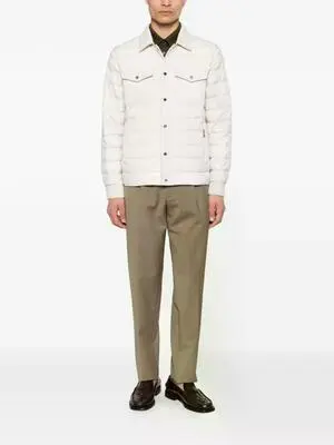MOORER Buttoned Quilted Jacket - Neutrals