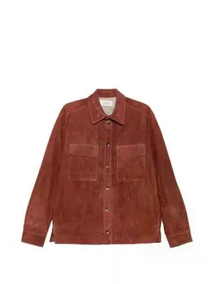 Agnona Pocket Leather Jacket - Brown
