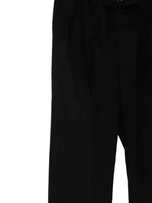 Sacai Wide-leg Trousers With Drawstring - Black