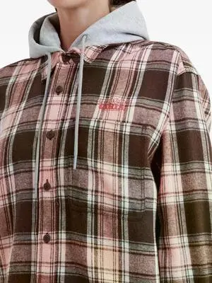 CHOCOOLATE Check-pattern Hooded Jacket