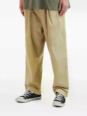 FINGERCROXX Logo-patch Trousers - Neutrals