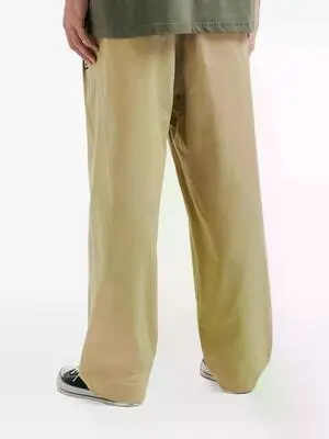 FINGERCROXX Logo-patch Trousers - Neutrals