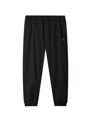 FINGERCROXX Drawstring-fastening Logo-patch Track Pants - Black