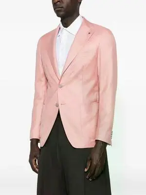 Tagliatore Flap Pocket Wool Blazer - Pink