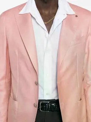 Tagliatore Flap Pocket Wool Blazer - Pink