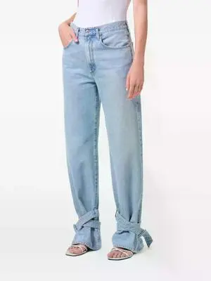 AGOLDE Cinched Hem Loose Taper Straight-leg Jeans - Blue
