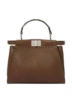 Fendi Mini Leather Peekaboo Tote