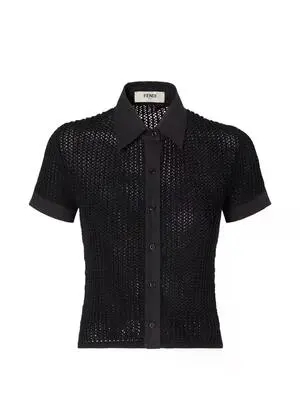 Fendi Buttoned Knitted Shirt - Black