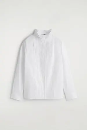 Cos Pintucked Cotton Blouse