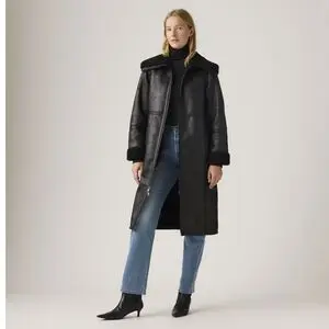 LEVI'S Faux Shearling Funnel Coat