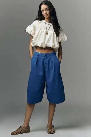 PILCRO Wide-leg Crop Balloon Trousers