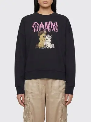 GANNI Phantom Isoli Organic Cotton Sweatshirt - Grey