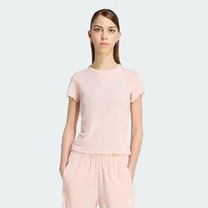 Adidas Essentials Scalloped Edge Baby Tee - Sandy Pink