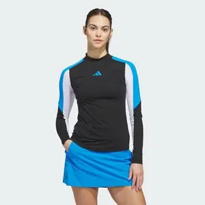 Adidas Color Block Long Sleeve Mock Neck Top