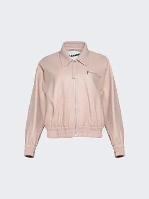 JIL SANDER Blouson Leather Jacket - Pink