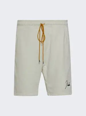 Rhude Relaxed-fit Jersey Shorts - White